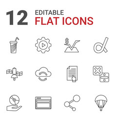 12 application icons Royalty Free Vector Image