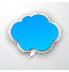 Blank cloud paper note with shadow Royalty Free Vector Image