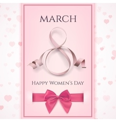 8 march greeting card template on white Royalty Free Vector