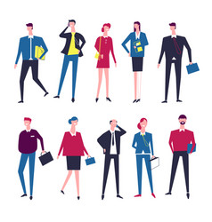Business team set Royalty Free Vector Image - VectorStock