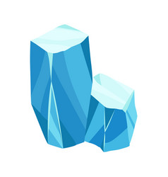 Cartoon ice crystals cold frozen blocks or ice Vector Image