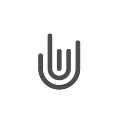Hand symbol and finger signs logo Royalty Free Vector Image