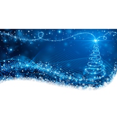 Christmas card with magic tree Royalty Free Vector Image