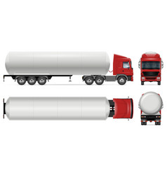 Tanker truck template Royalty Free Vector Image