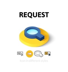 Request icon in different style Royalty Free Vector Image