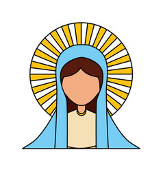 Holy virgin mary icon Royalty Free Vector Image