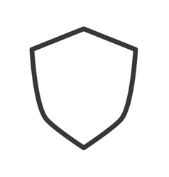 Blank shield icon Royalty Free Vector Image - VectorStock