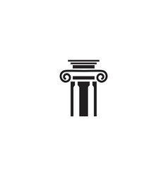 Column icon logo template Royalty Free Vector Image