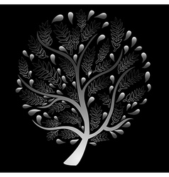 Gold tree isolated on black background Royalty Free Vector