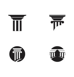 Column icon logo template Royalty Free Vector Image