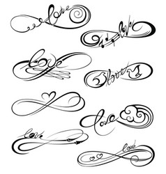 Infinity symbols with words for tattoo Royalty Free Vector