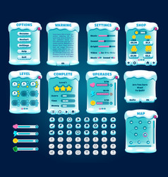 Game ui space graphical user interface set Vector Image