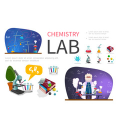 Chemistry Laboratory Infographic Royalty Free Vector Image