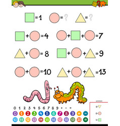 Maths calculation educational game for children Vector Image
