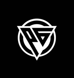 Pg logo monogram with triangle and hexagon shape Vector Image