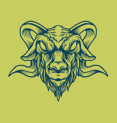 Side view goat head logo for meat and dairy Vector Image
