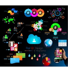 Mega collection of quality infographics objects Vector Image