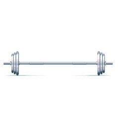 Steel dumbbell on side view isolated Royalty Free Vector