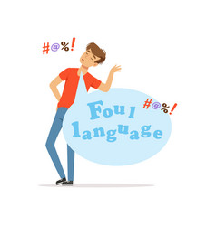 A very angry man expressing his anger rage and Vector Image