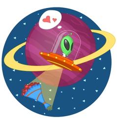 Alien romance Royalty Free Vector Image - VectorStock