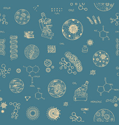 Abstract seamless pattern on a scientific theme Vector Image