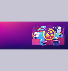 Workflow processes concept banner header Vector Image