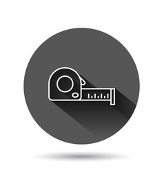 Ruler 12 inch icon in flat style meter measure Vector Image