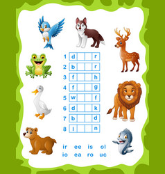 Complete the puzzle and find the missing parts Vector Image