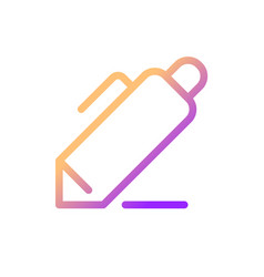 Note taking pixel perfect gradient linear ui icon Vector Image