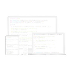 Digital java code text computer software coding Vector Image