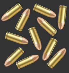 Realistic bullets various caliber Royalty Free Vector Image