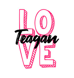 Teagan Royalty Free Vector Image - VectorStock