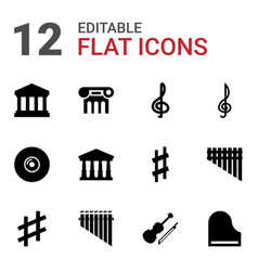 12 classical icons Royalty Free Vector Image - VectorStock