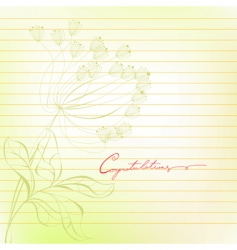 Vintage template for note paper Royalty Free Vector Image