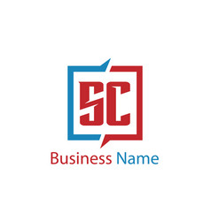 Initial letter sc logo template design Royalty Free Vector