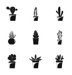 Cactus icon simple style Royalty Free Vector Image
