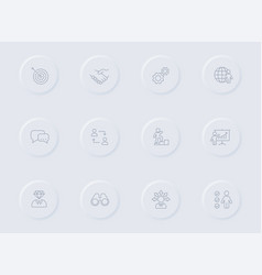 Teamwork gray icons Royalty Free Vector Image - VectorStock