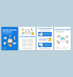 After school program cover design brochure Vector Image