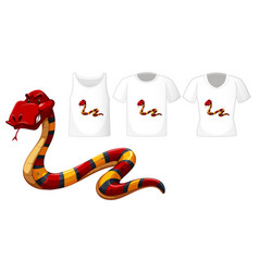 Boy was bitten by snake Royalty Free Vector Image