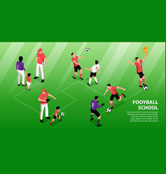 Football training kids background Royalty Free Vector Image