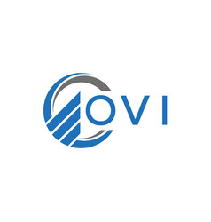 Ovi letter logo design on black background Vector Image
