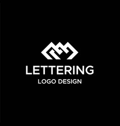 Vintage gray letter m concept Royalty Free Vector Image