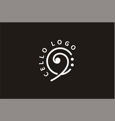 Vintage violin or cello logo design inspiration Vector Image