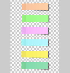 Set of color sticky notes with peel off corners Vector Image