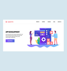 Cross-platform coding landing page website Vector Image
