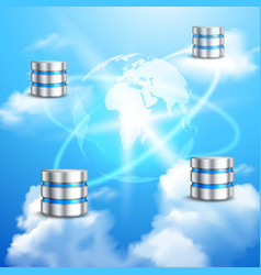 Cloud computing poster Royalty Free Vector Image