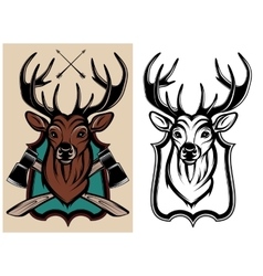 Buck head mascot Royalty Free Vector Image - VectorStock