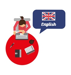 Learn english design Royalty Free Vector Image