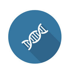 Dna and medical services icon flat design Vector Image