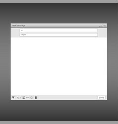 Email window interface template mail message Vector Image